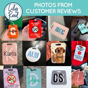 Monogram Initial Luggage Tag - Monogrammed Travel School Backpack Bag ...