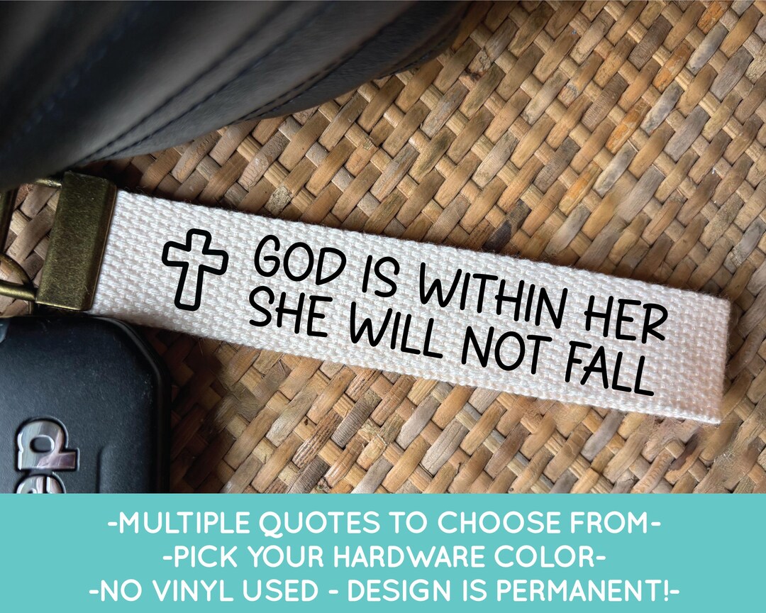 Christian Religious Bag Tag Keychain Wristlet Luggage Tag Gift Wrist ...