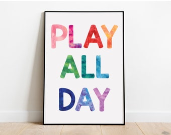 Rainbow Sun Poster - Playroom Preschool Sign Kindergarten Classroom ...