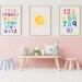 Playroom Wall Decor Alphabet Sun Numbers Watercolor Rainbow Nursery ...