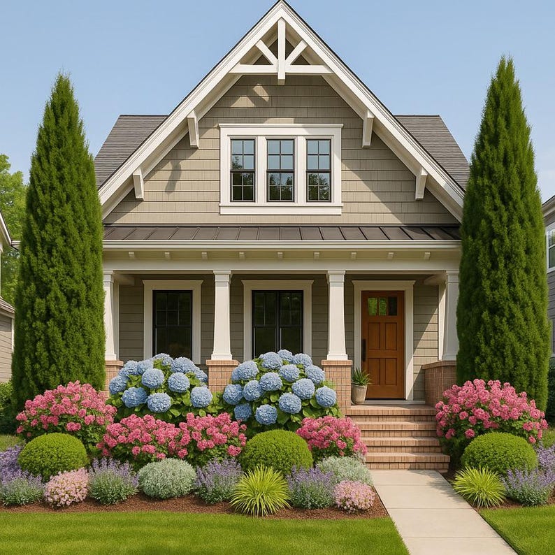 Ready to Use DIY Landscape Design, Front Landscape, Zone 5-9, Curb ...