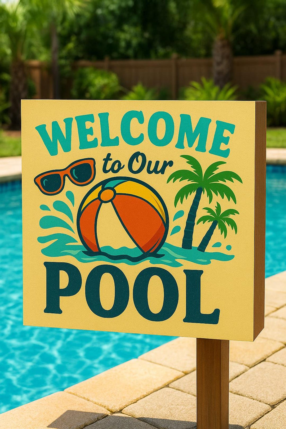 Welcome to Our Pool Png, Pool Sign Png, Summer Svg, Backyard Decor ...