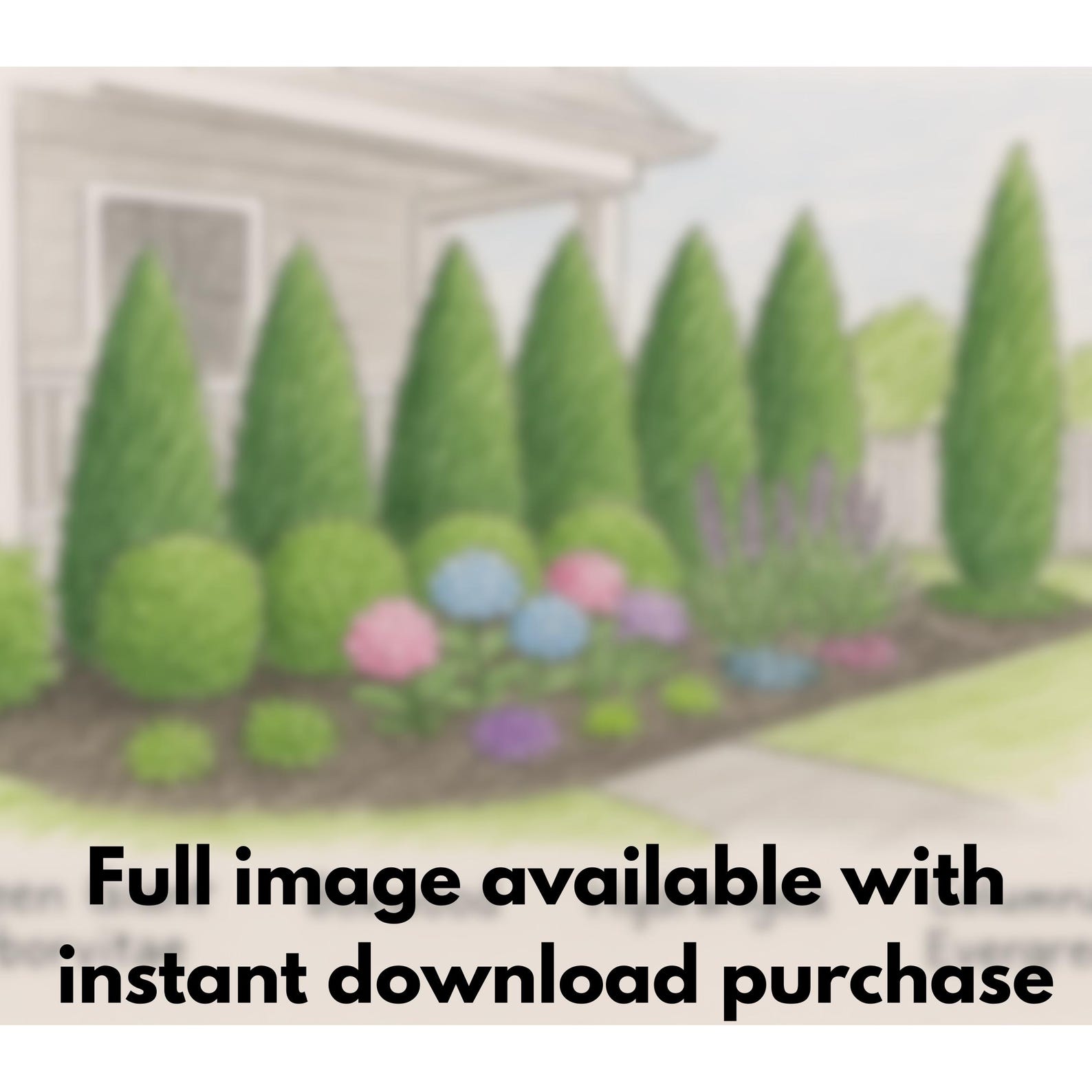 Ready to Use Premade Landscape Design, Front Landscape Zone 5-9 Curb ...