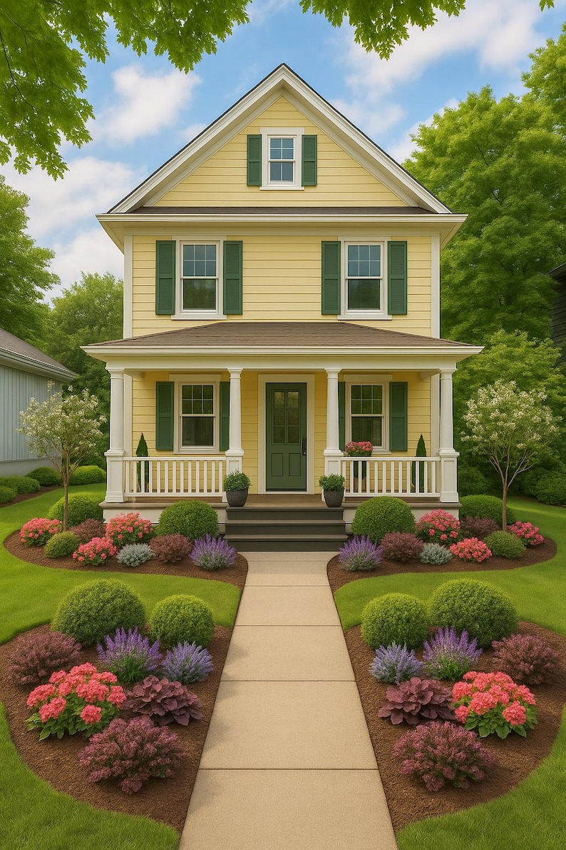 DIY Landscape Design, Front Landscape, Zone 5-9, Curb Appeal ...