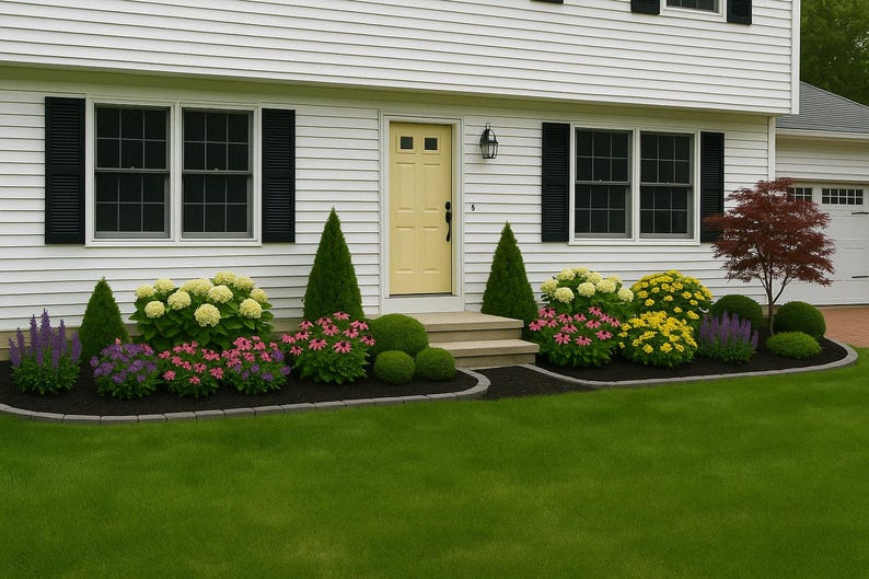 Premade Landscape Design, Front Landscape, Zone 5-9, Curb Appeal ...