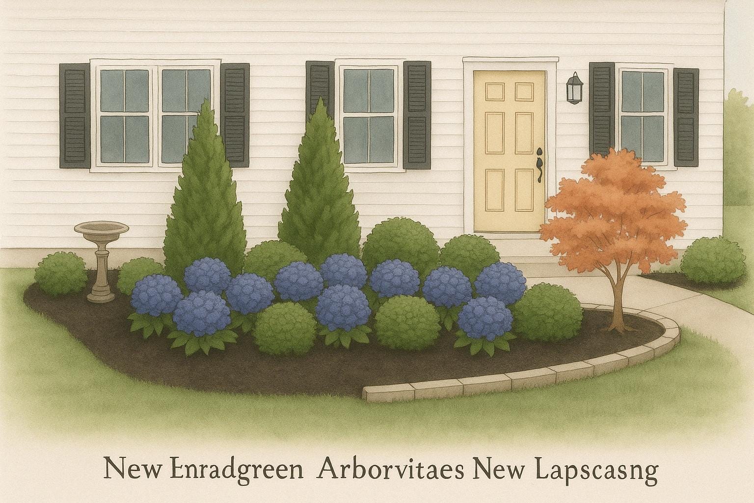 Premade Landscape Design, Front Landscape, Zone 5-9, Curb Appeal ...