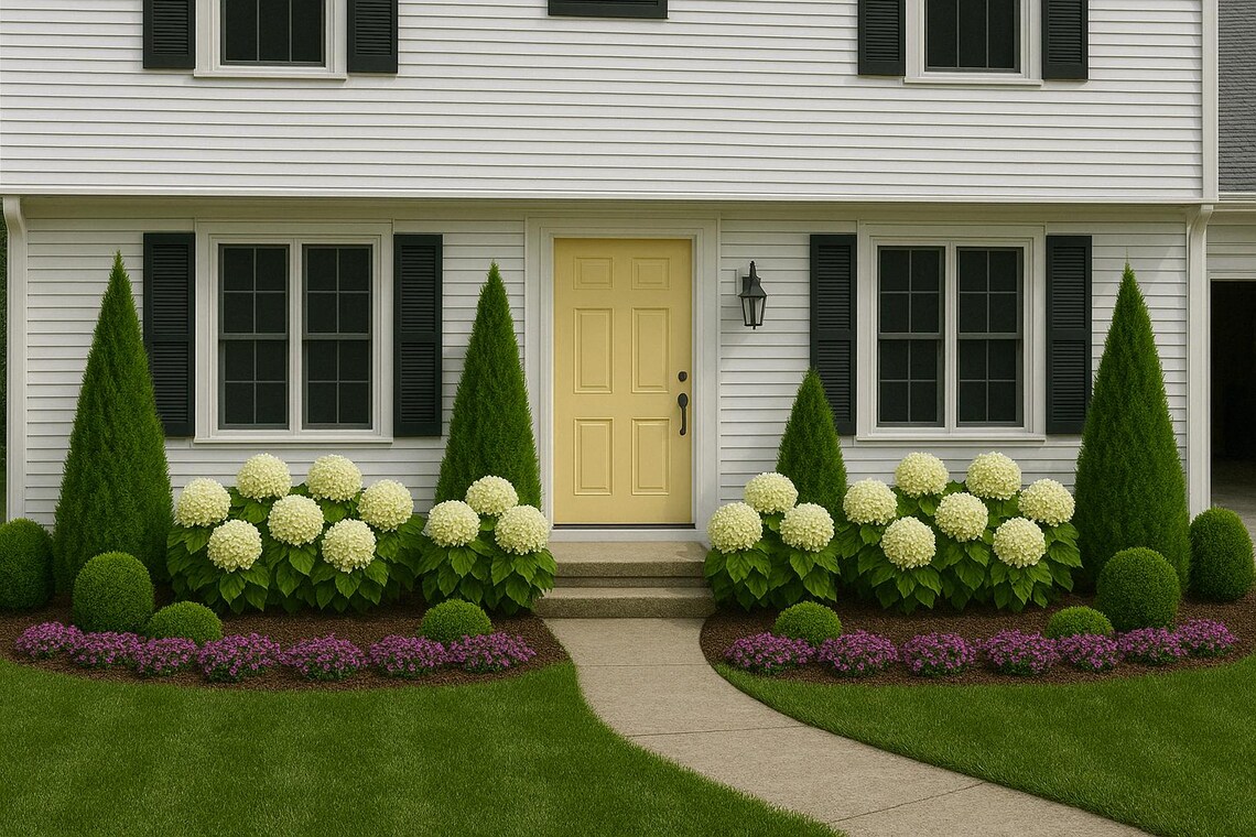 Premade Landscape Design, Front Landscape, Zone 5-9, Curb Appeal ...