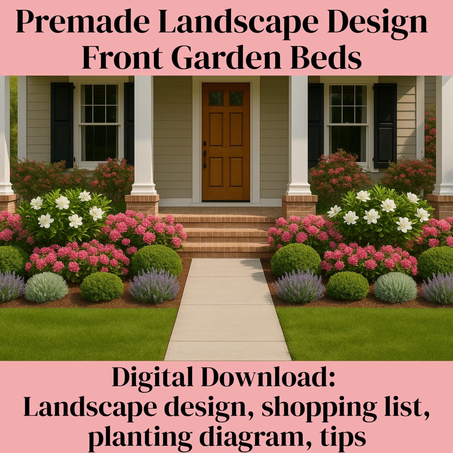 DIY Landscape Design, Front Landscape, Southern Landscape Curb Appeal ...
