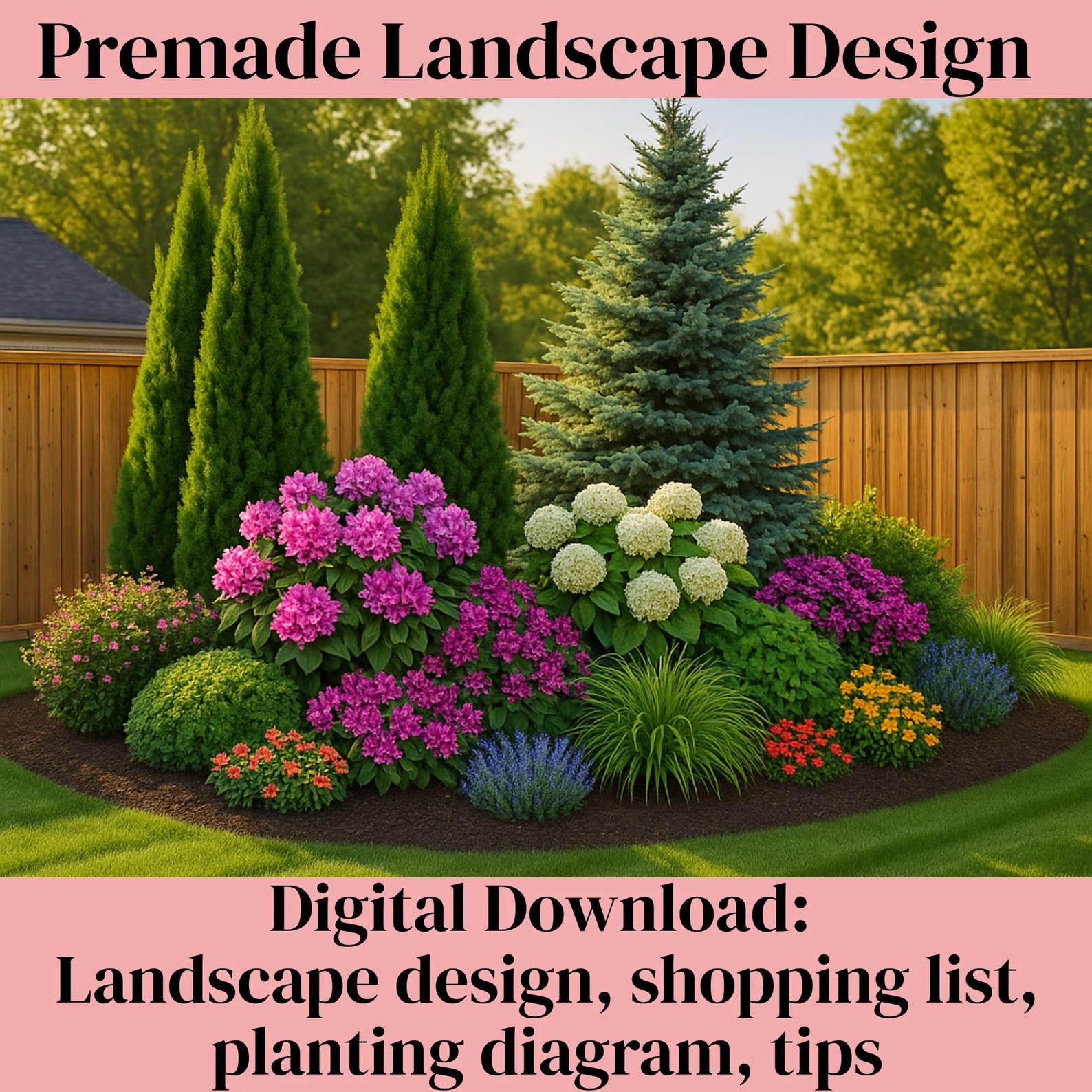 Ready to Use DIY Landscape Berm Design, Landscape Berm Zone 5-9, Curb ...