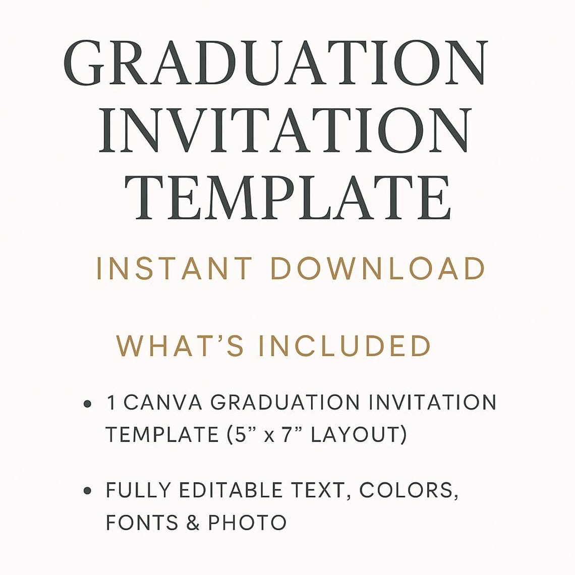 Editable 2025 Graduation Invitation Template, Class of 2025 Digital ...