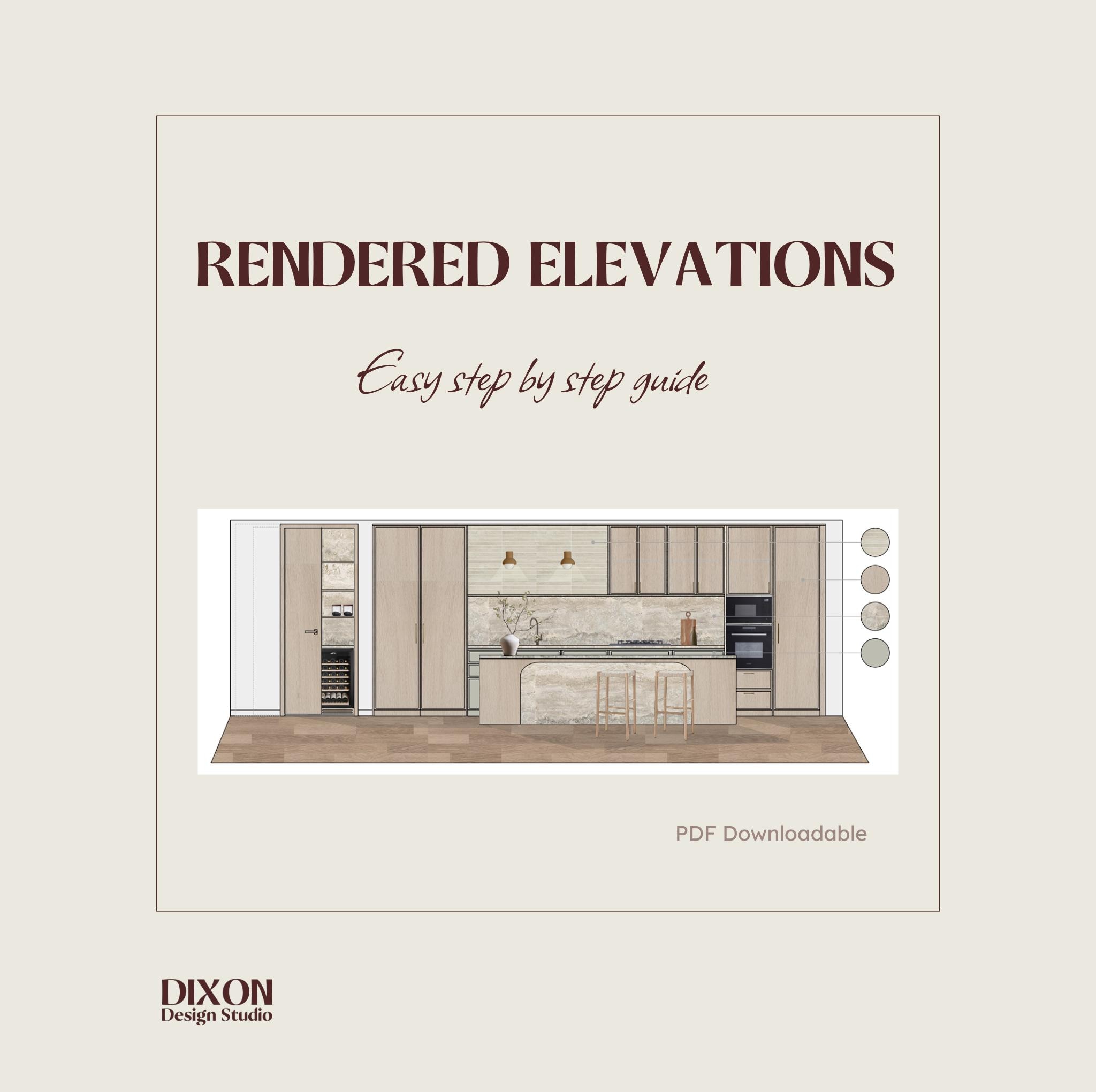 Rendered Elevation Tutorial L Design Elevation Tutorial | Interior ...