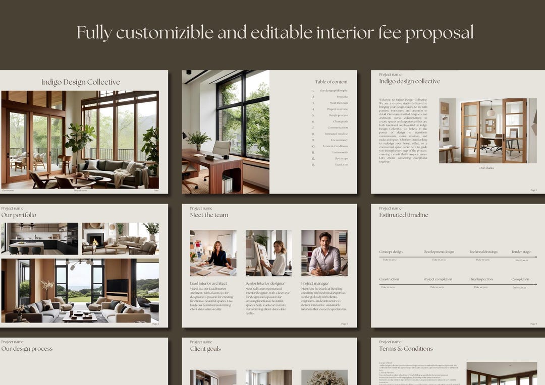 Interior Designer Fee Proposal Template | Project Proposal | Interior ...