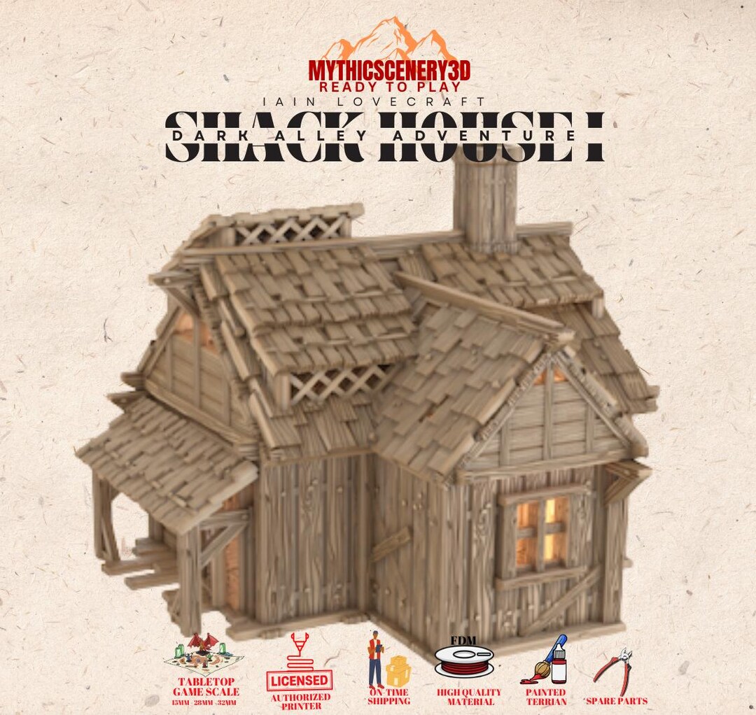 Shack House 1 - Dark Alley Adventure - Fantasy Scenery Terrain ...