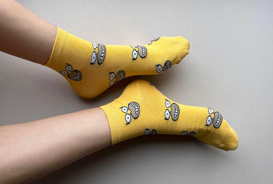 The Simpsons Socks Set: Bart & Homer Funny Men's Socks - Size 7-11 (US ...