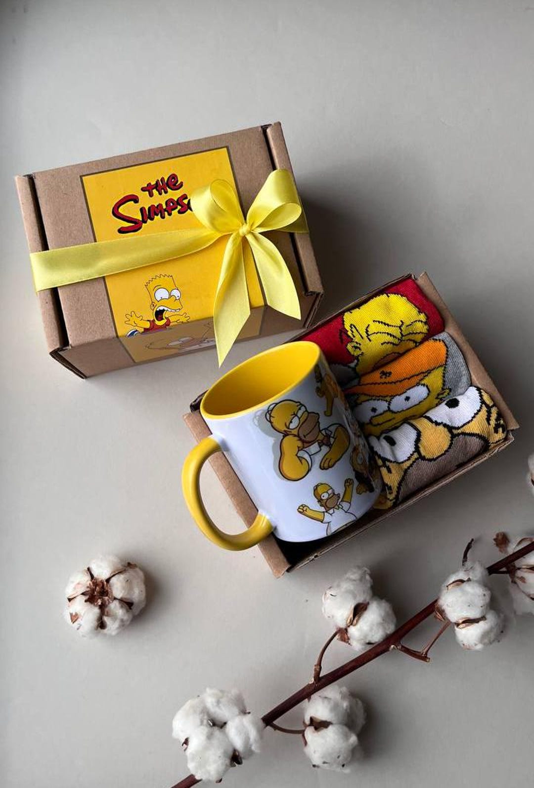The Simpsons Gift Set: Homer Mug & Socks - Cartoon Fan Merchandise - Etsy