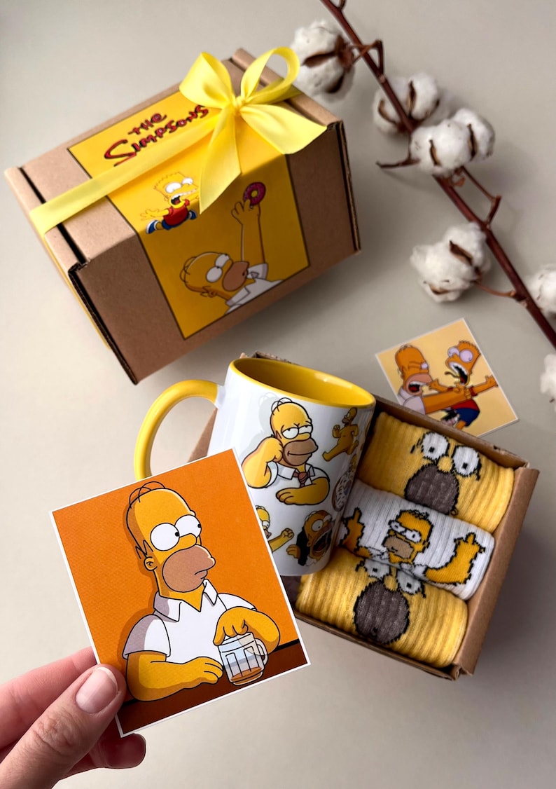 The Simpsons Gift Set: Homer Mug & Socks - Fun Cartoon Fan Gift - Etsy