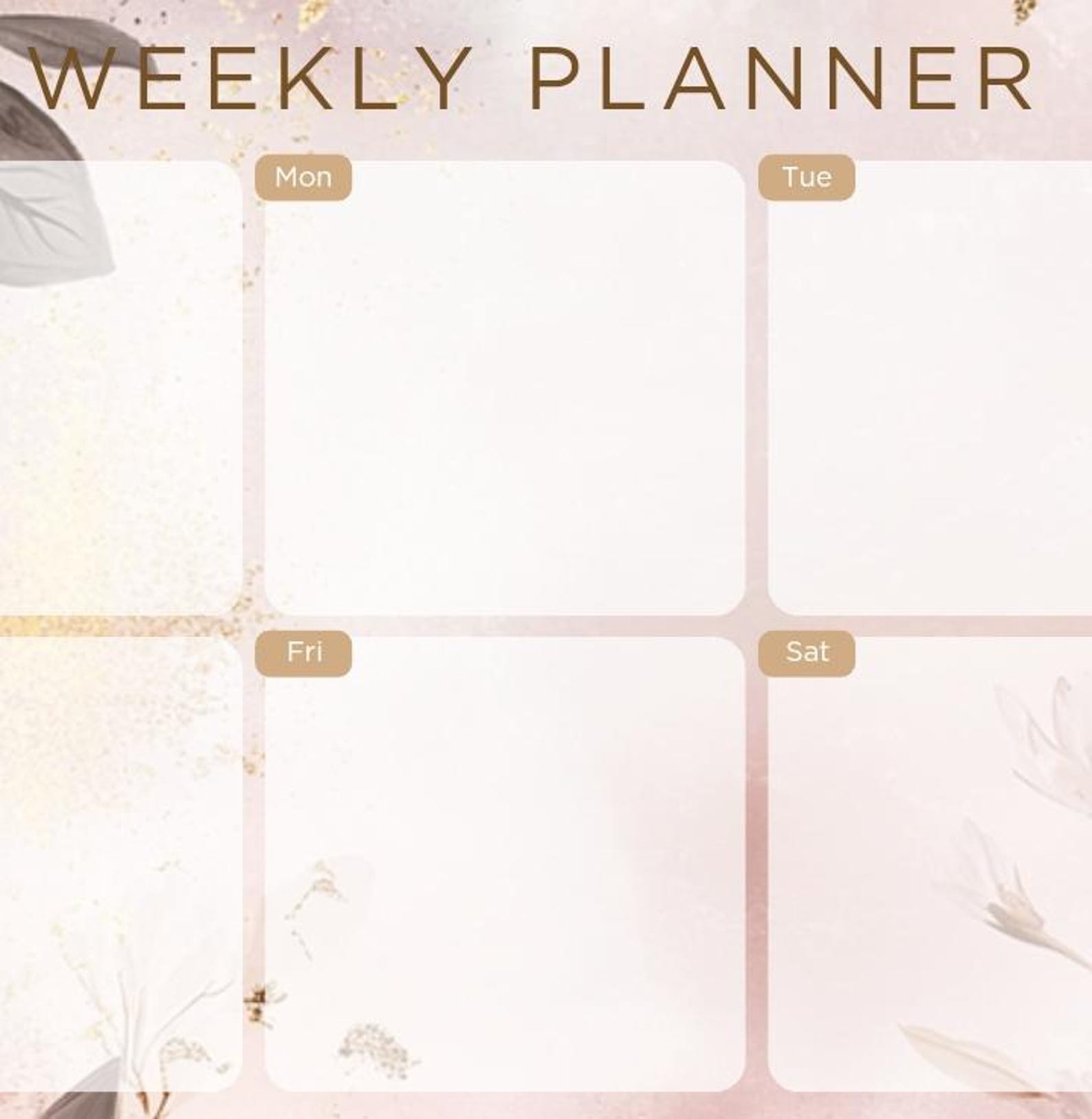 Aesthetic Weekly Planner – Printable PDF | Minimalist Floral Design - Etsy