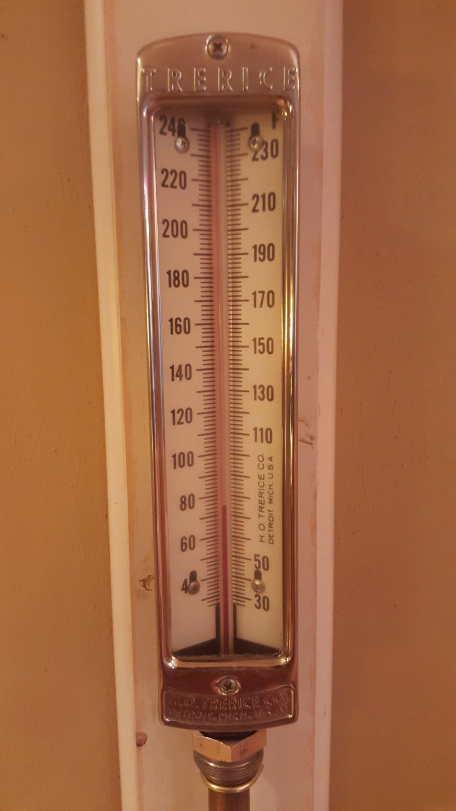 Vintage Industrial Thermometer and Display Stand - Etsy