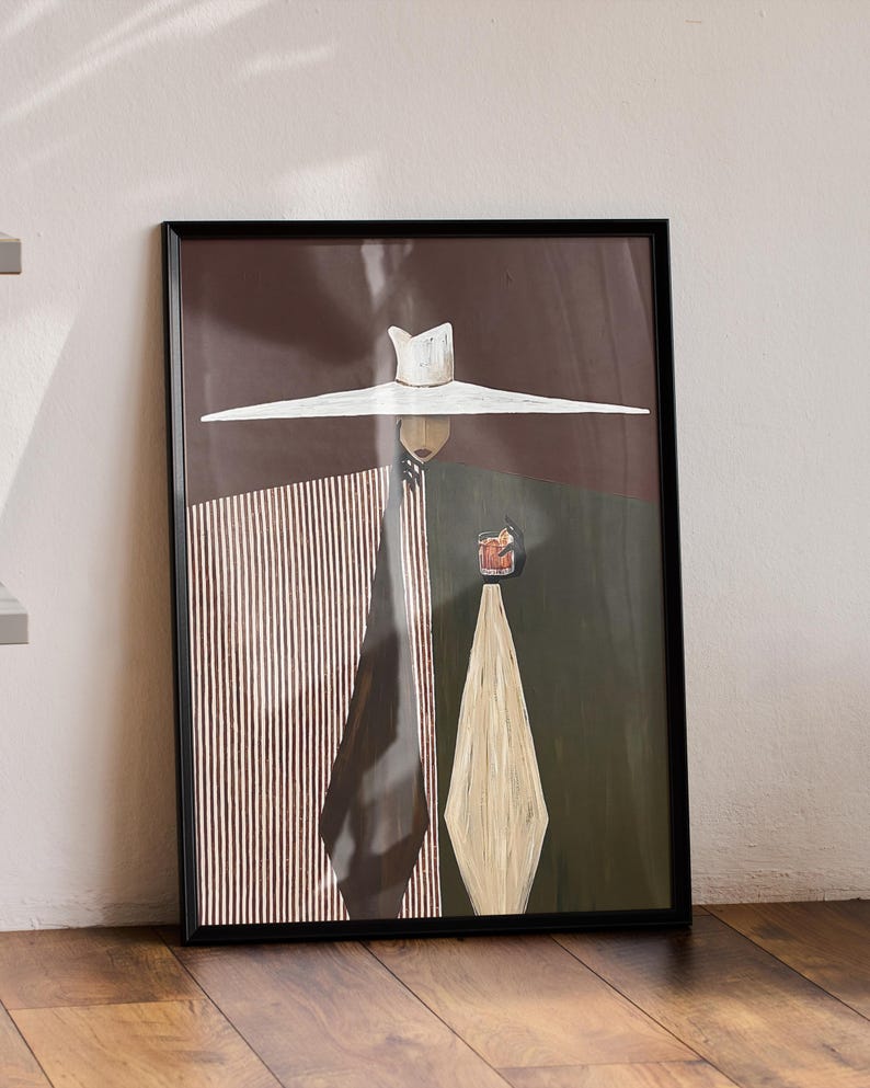 Modernist Woman Portrait Art Print, Abstract Surrealist Giclée Wall ...
