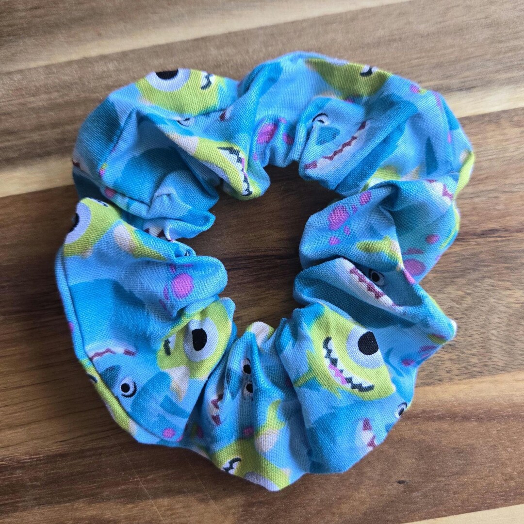 Mike & Sully Scrunchie - Monsters/boo/top Knot/cotton Scrunchies - Etsy