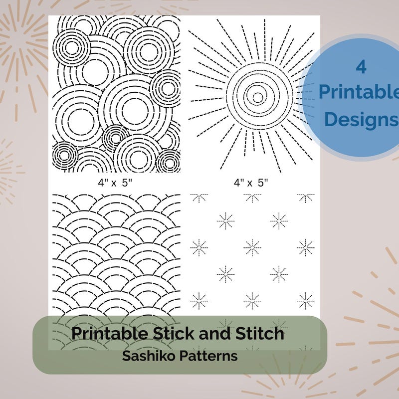 Motifs Sashiko Imprimer