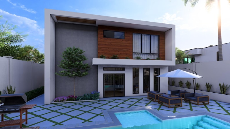 Original House Design: (11x13 Meters) Modern Home | 3 Bedrooms (digital ...