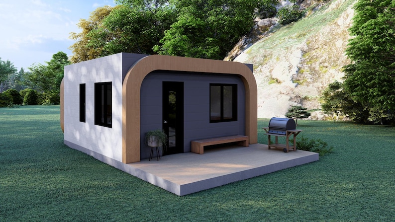 Modern Tiny House Design (5x5 Meters) - 1 Bedroom House Plans (digital ...