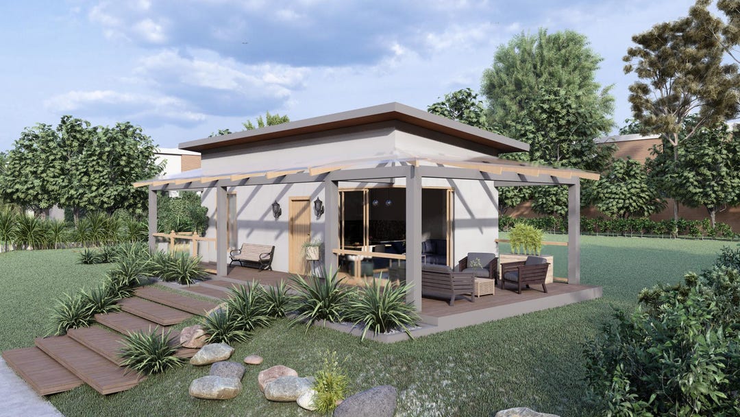 Small (4x10 Meters) Original Tiny House Design | 1 Bedroom | FLOORPLAN ...