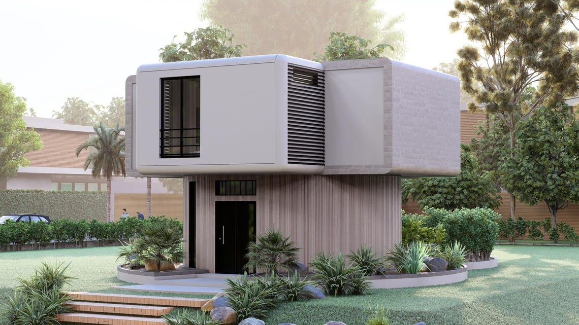 FLOORPLAN and ELEVATION of (9x9 Meters) Modern House Design | 2 ...