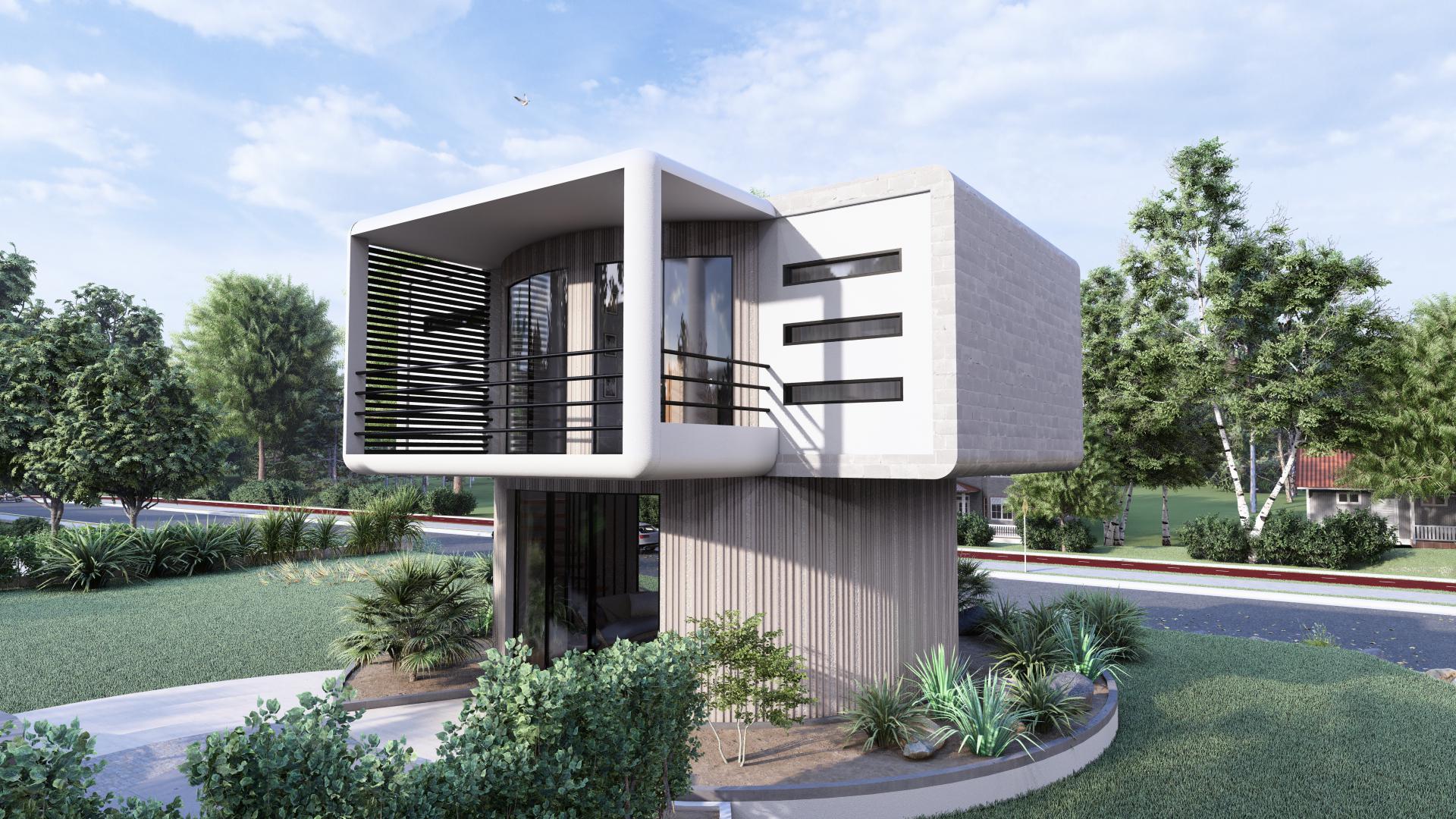 FLOORPLAN and ELEVATION of (9x9 Meters) Modern House Design | 2 ...