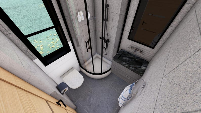 Modern Tiny House Design (5x5 Meters) - 1 Bedroom House Plans (digital ...
