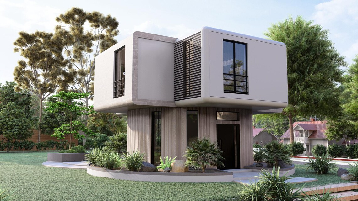 FLOORPLAN and ELEVATION of (9x9 Meters) Modern House Design | 2 ...