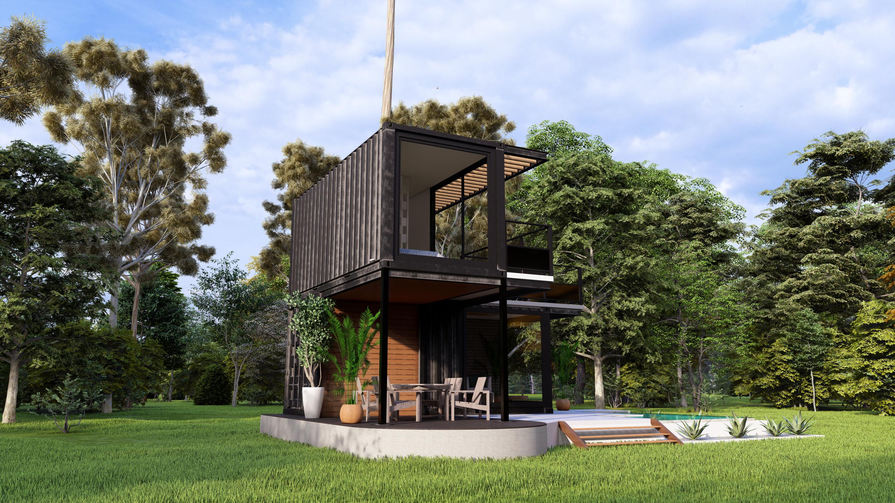 Shipping Container (6x7 Meters) | House Design | 1 Bedroom Tinyhouse ...