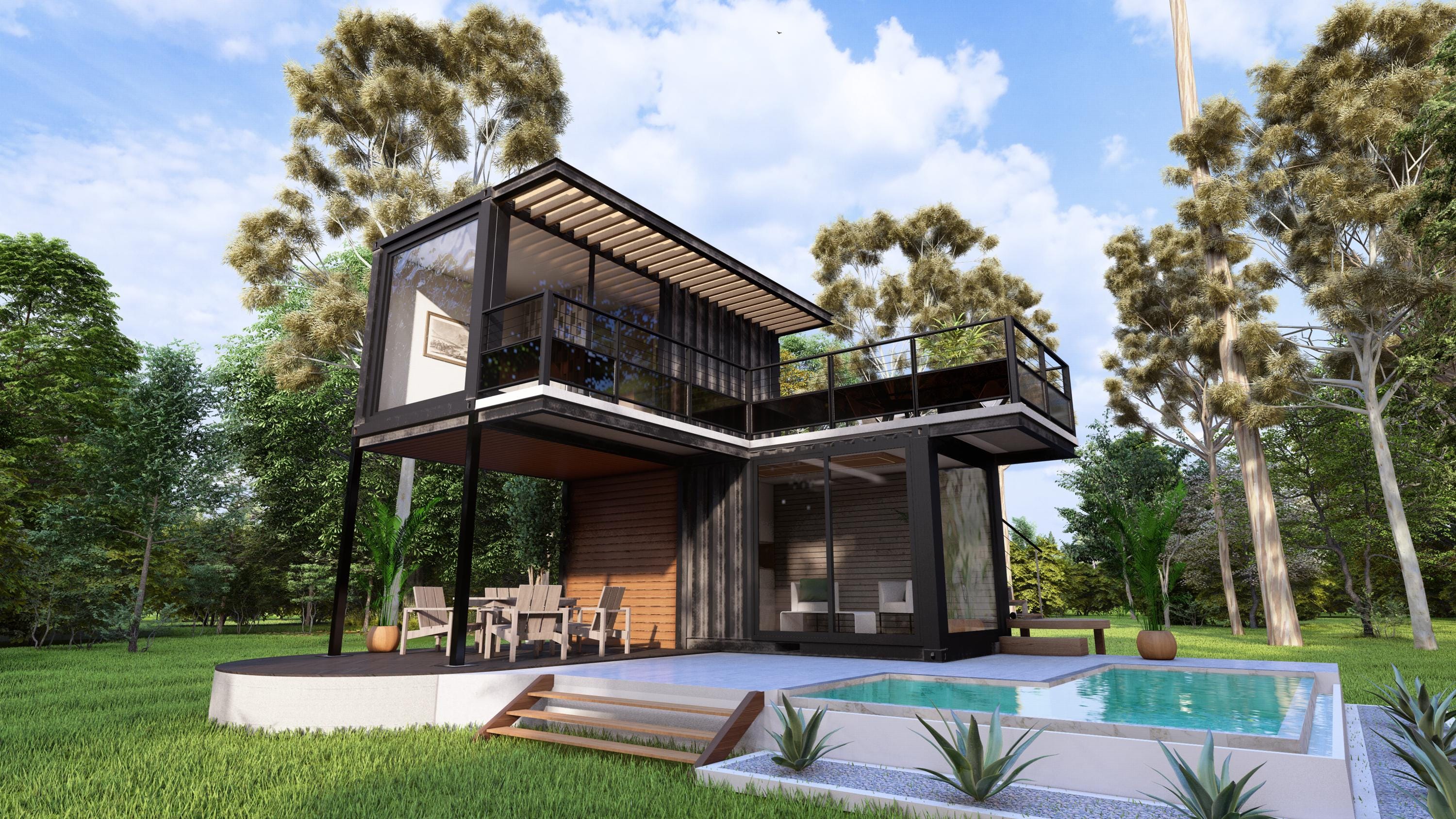 Shipping Container (6x7 Meters) | House Design | 1 Bedroom Tinyhouse ...