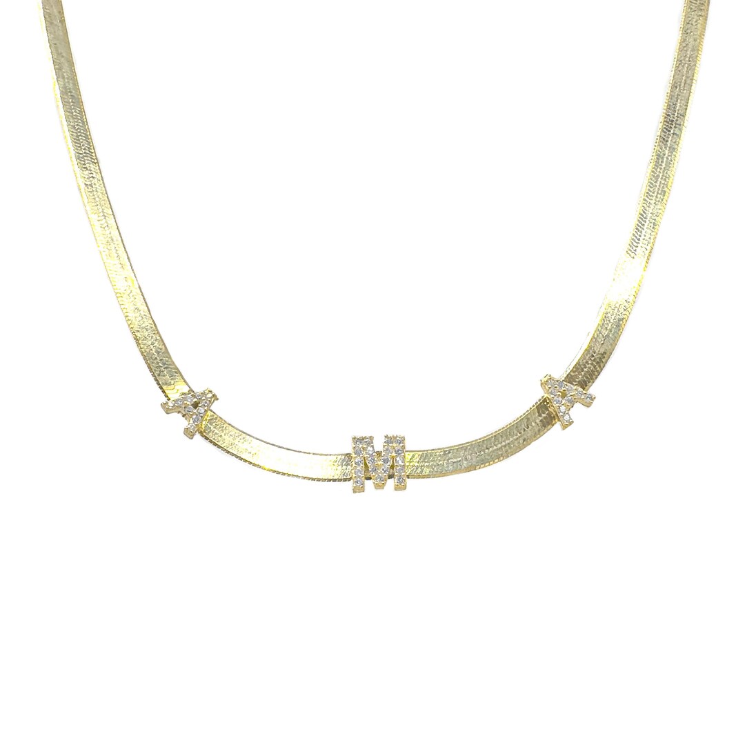 Lettered Italian Crushed Chain - Etsy