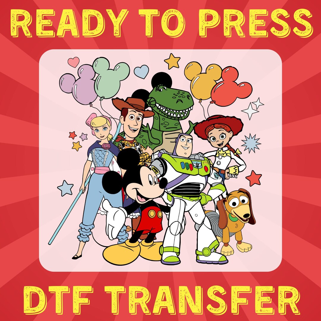 Disney Toy Story Group DTF Transfer | Mickey Mouse With Buzz, Woody ...