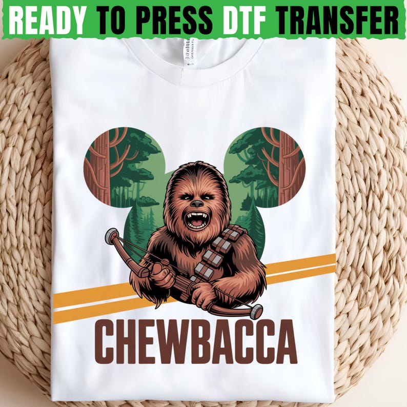 Chewbacca DTF Transfer, Ready to Press T-shirt Design - Etsy