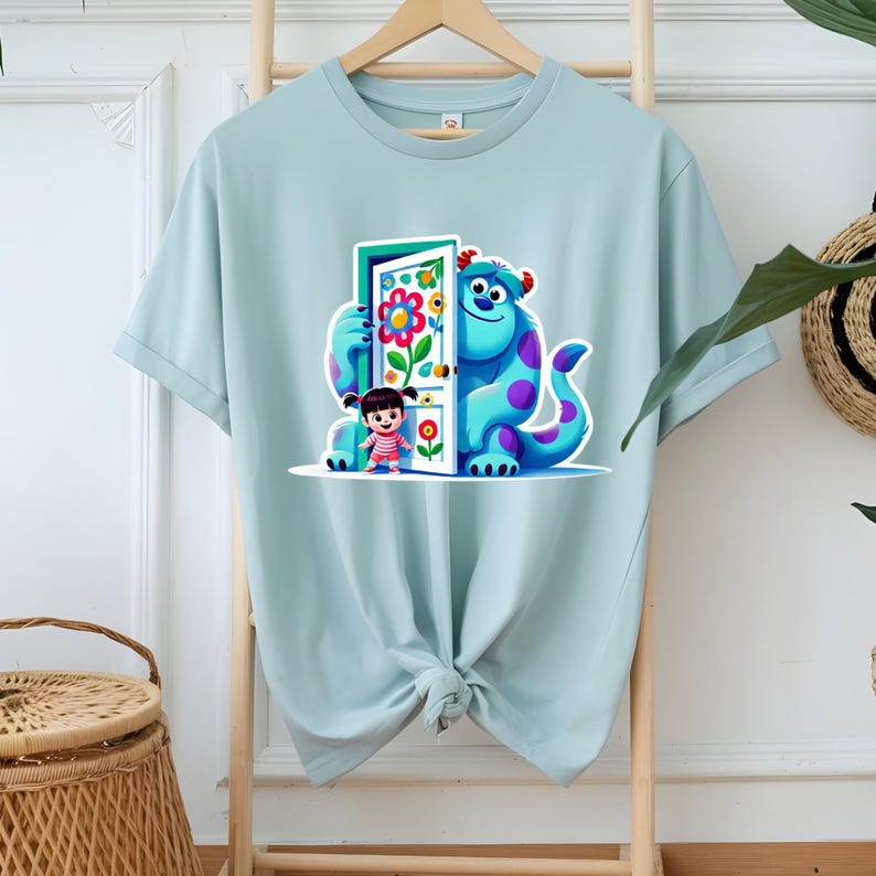 Disney Monster & Girl DTF Transfer | Ready to Press Kids T-shirt - Etsy UK