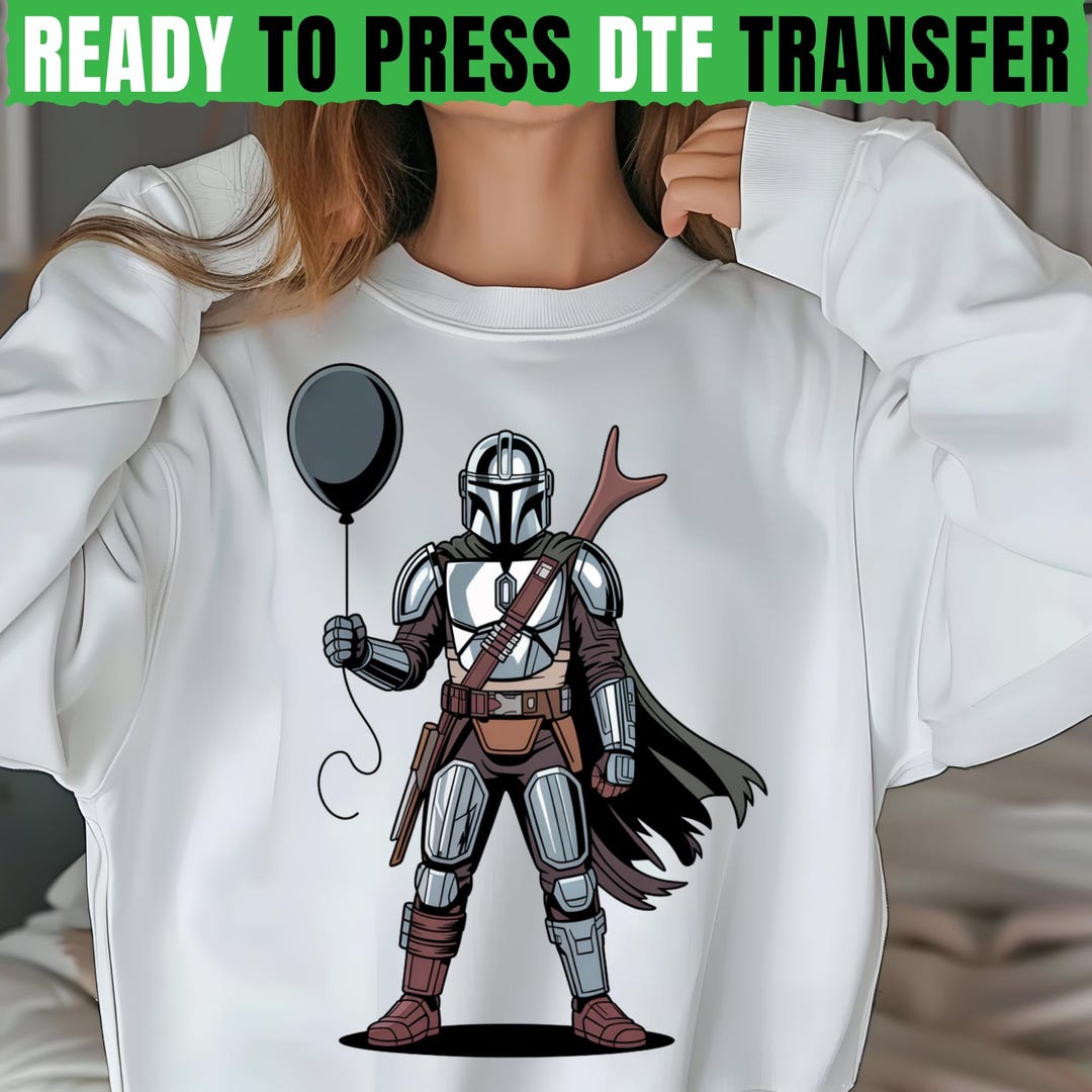 Mandalorian and Baby Yoda DTF Transfer, Star Wars Shirt Design - Etsy
