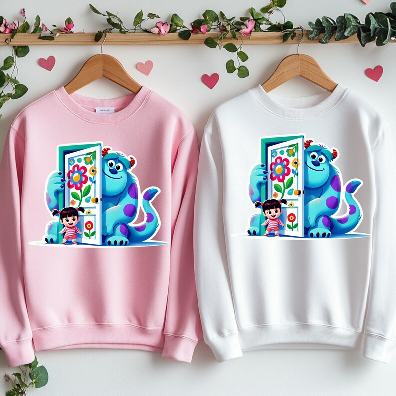 Disney Monster & Girl DTF Transfer | Ready to Press Kids T-shirt - Etsy UK