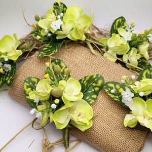 Orchid Flower Wedding Buttonhole, Orchid Boutonnière, Beach Wedding ...