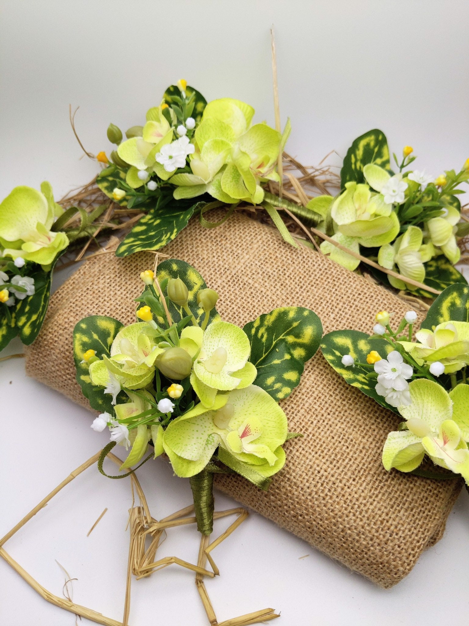 Orchid Flower Wedding Buttonhole, Orchid Boutonnière, Beach Wedding ...