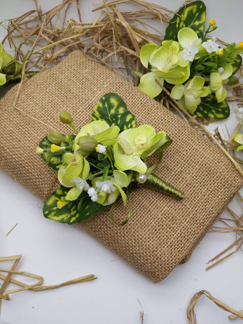 Orchid Flower Wedding Buttonhole Orchid Boutonnière Beach - Etsy