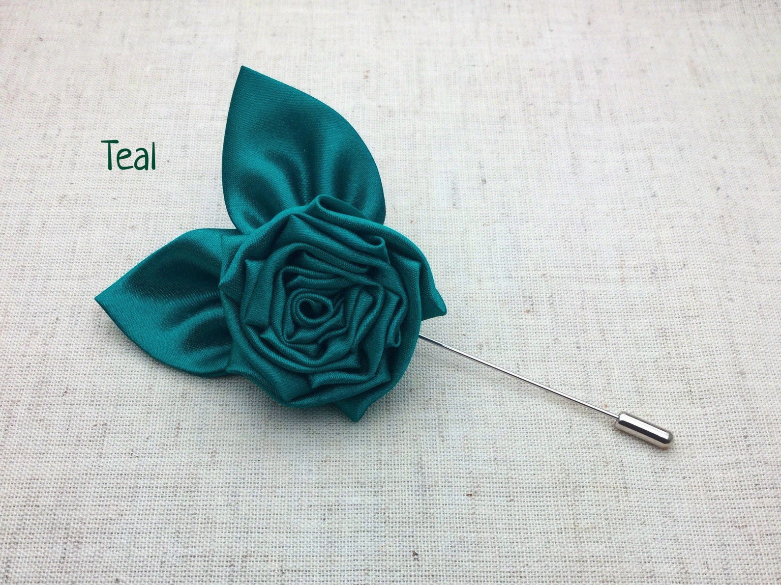 Emerald Green Flower Lapel Pin Jade Flower Boutonnière Pin | Etsy