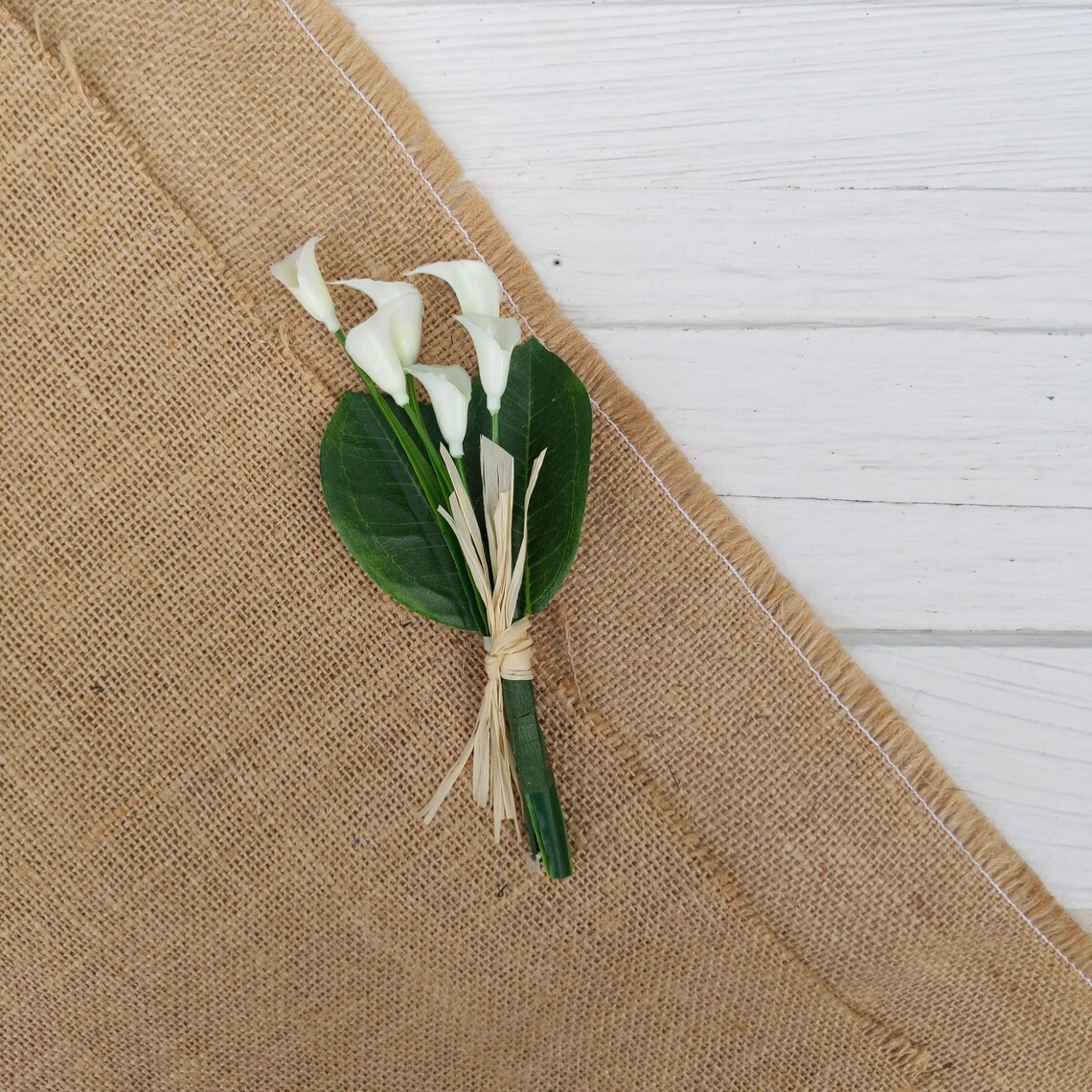 White Calla Lily Buttonhole Calla Lily Boutonnières Beach - Etsy