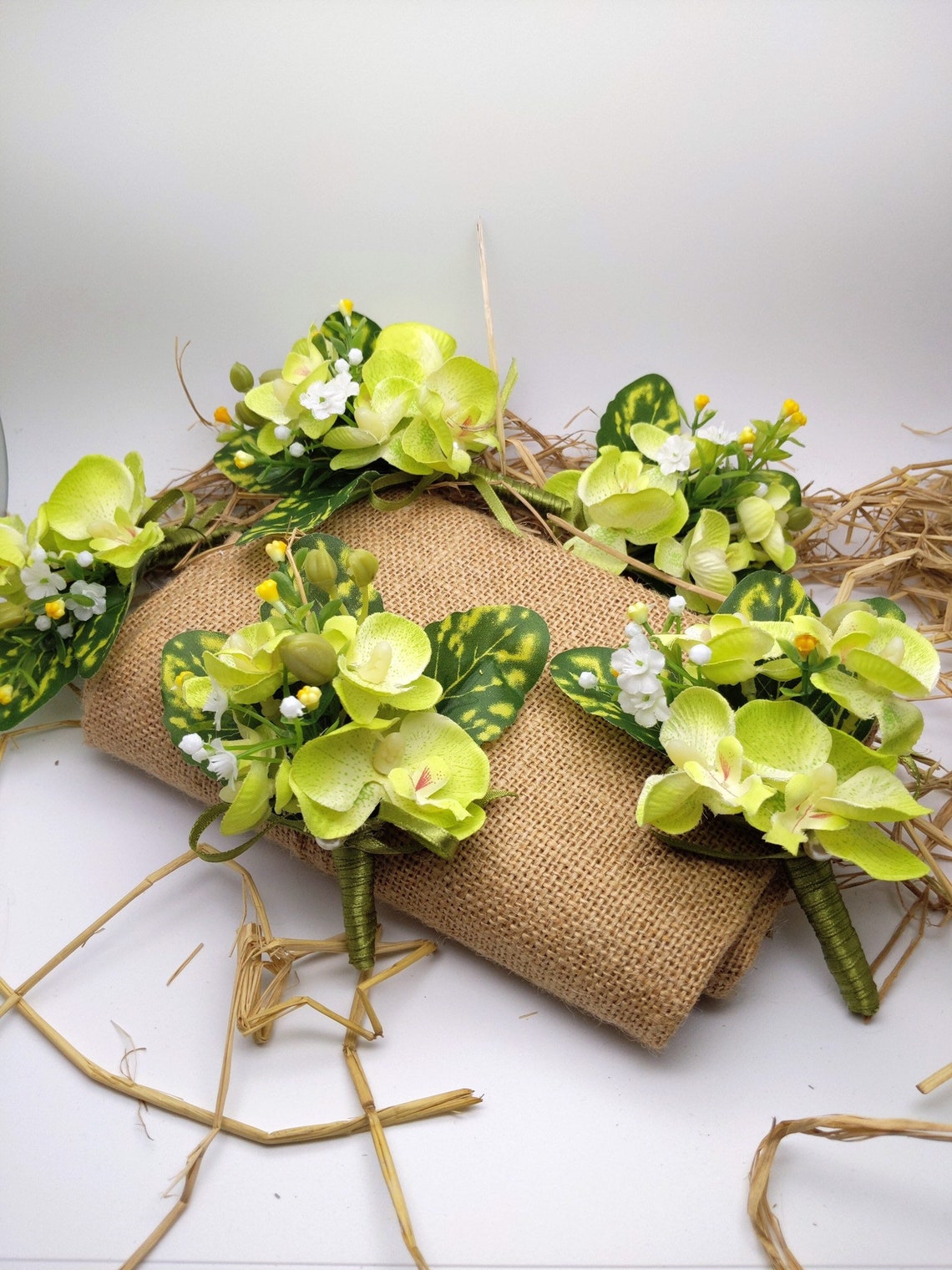 Orchid Flower Wedding Buttonhole, Orchid Boutonnière, Beach Wedding ...