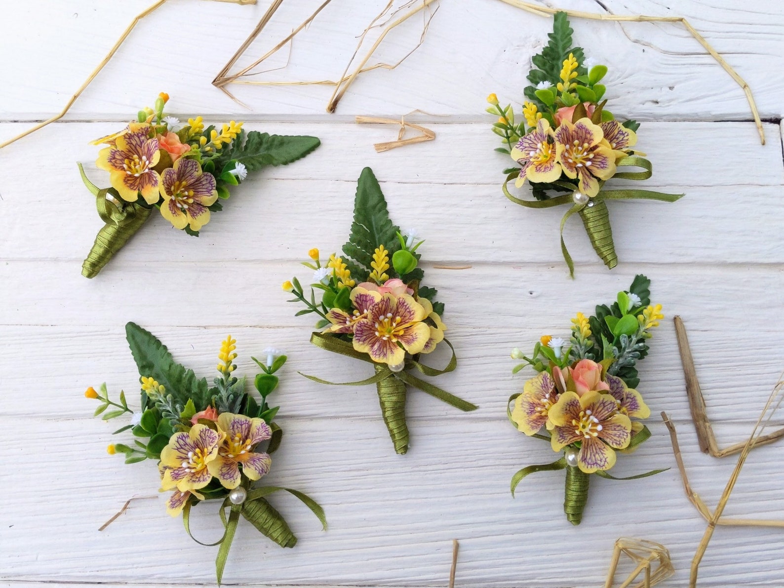 Wild Flower Buttonhole Yellow Hellebores Flower Buttonhole - Etsy