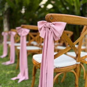 Decorative Large Bow for Aisle Chair Bow Marker Church Pew Decor Blue ...