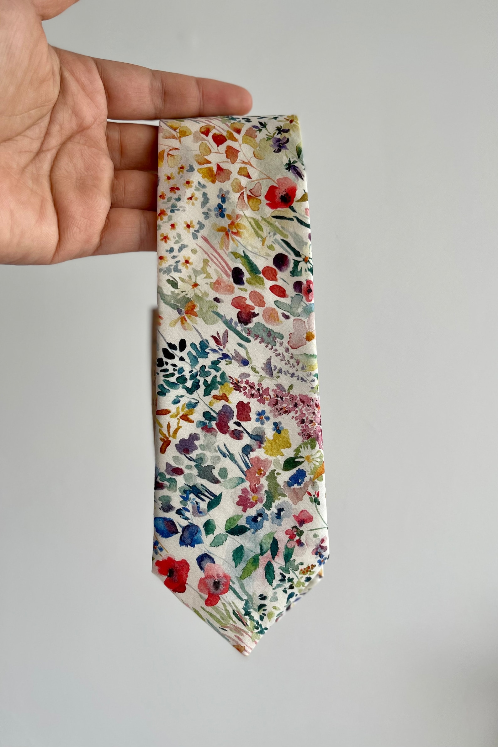 Floral Ties for Wedding Wildflower Necktie Spring & Summer Wedding Neck ...