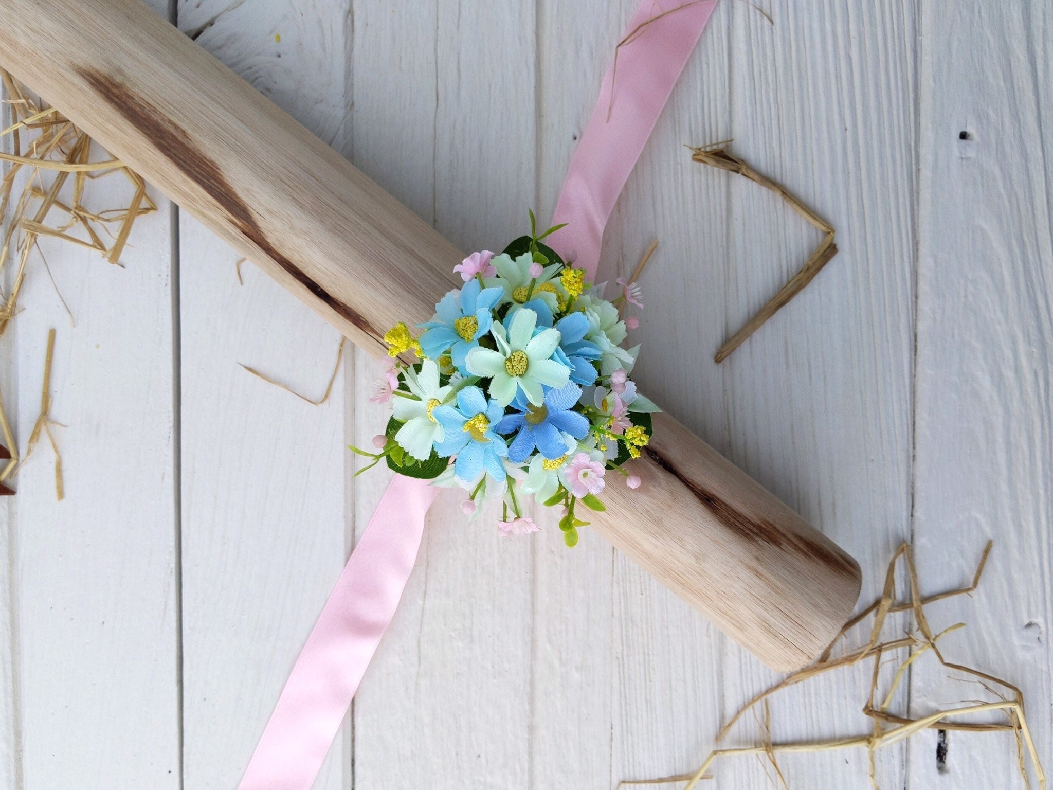 Wild Flowers Bridal Corsage Bridal Wrist Corsage Pink Blue - Etsy